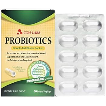 Amazon.com: CGM-LABS Probiotics, 20 Billion Live Cells, Premium Enteric ...