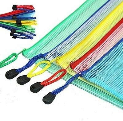 Supkeyer 10Pcs A4 Zipper File Folder Mesh Document Bags Separate ...