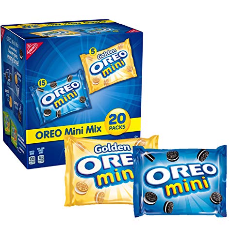 OREO Chocolate Sandwich Cookies, 30 - 1.59 oz Snack Packs & OREO Mini ...