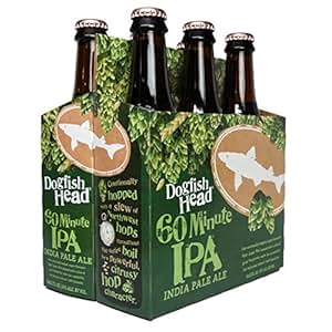 Dogfish Head 60 Minute IPA, 6 pk, 12 oz bottles, 6% ABV: Amazon.com ...