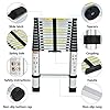 Telescoping Ladder 16FT Extension Ladders for Home, Aluminum Telescopic ...