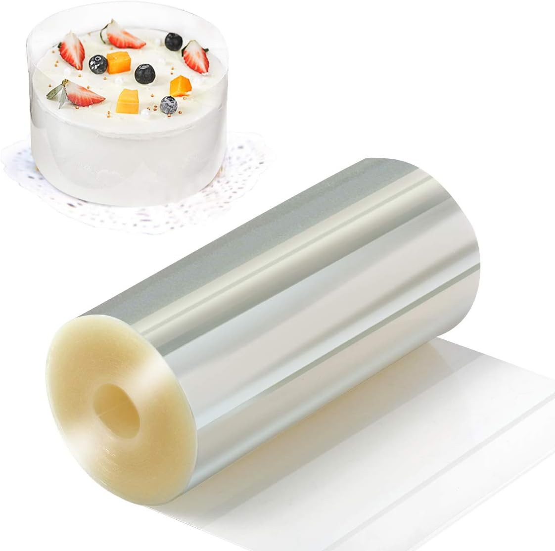Amazon.com: BUTEFO Cake Collars 4 x 394inch, Acetate Rolls, Clear Cake ...