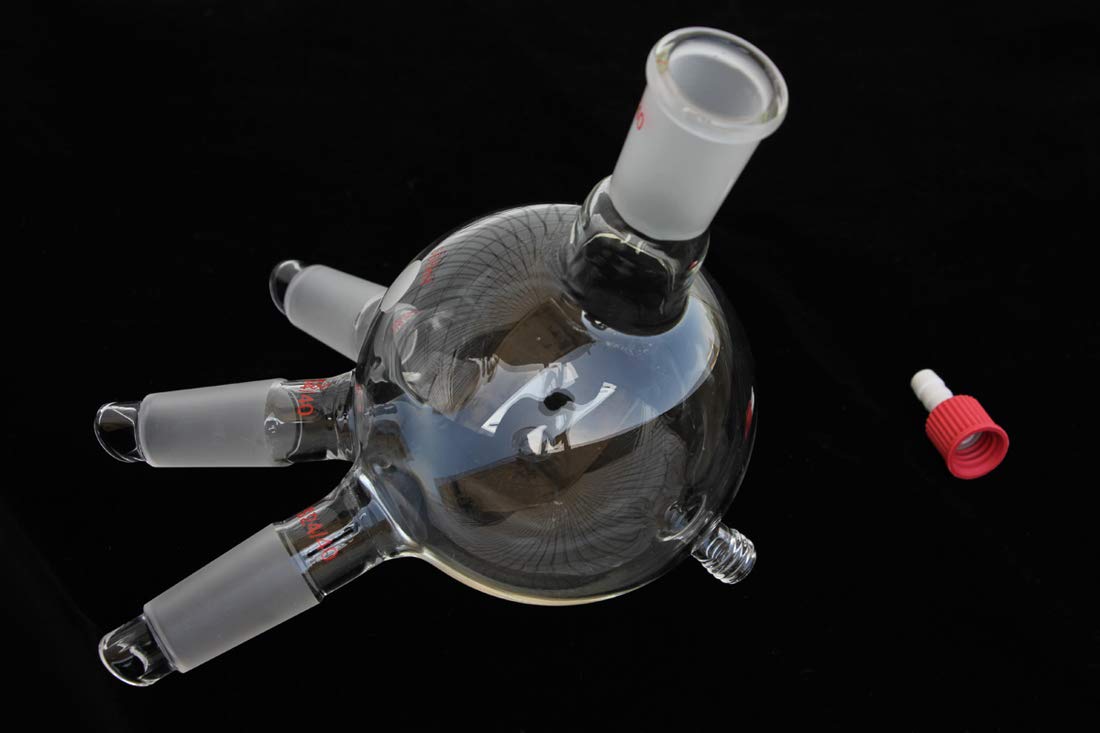 Glass Distillation Receiver 500ml with 24/40 Joints for 60 Degree Short ...