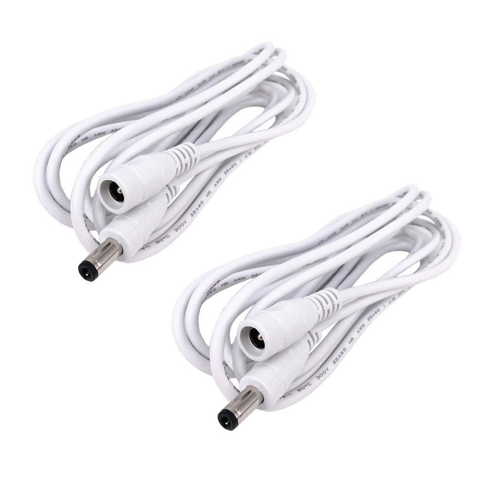 Mua HUALAND 2pcs/Pack 3m/9.84ft White 5.5mm x 2.5mm DC Plug Extension ...