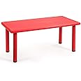 Amazon.com - Costzon 47 x 23.5 Inch Rectangular Kids Table, Children ...