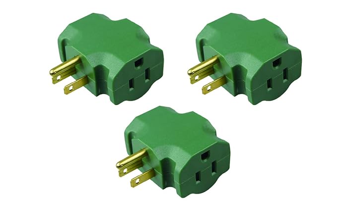 HomeHopes 3 Outlet Plug Adapter, 3 Way Electrical Outlet Adapter, 3 Way ...