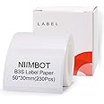 Amazon.com : NIIMBOT Label Maker Tape White Label Print Paper Compatible for NIIMBOT B3S B21 ...