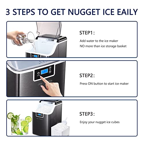 Nugget Ice Machine, Nugget Ice Maker Countertop, Chewable Ice Maker ...