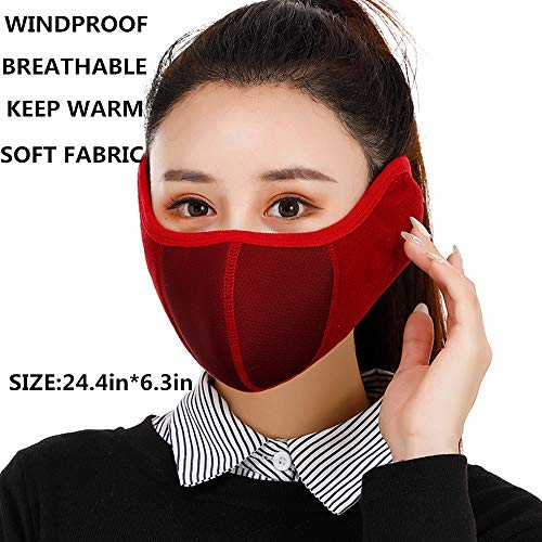 Aniso Winter Face Mask for Men Women Fleece Half Face Windproof Face ...