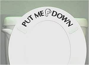 Amazon.com: Put ME Down Decal Toilet Bathroom Seat Vinyl Sticker Sign ...