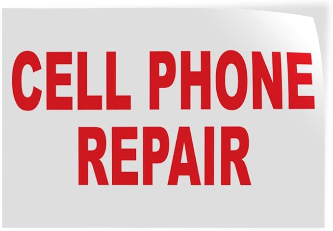Amazon.com : Decal Stickers Multiple Sizes Cell Phone Repair Red B ...