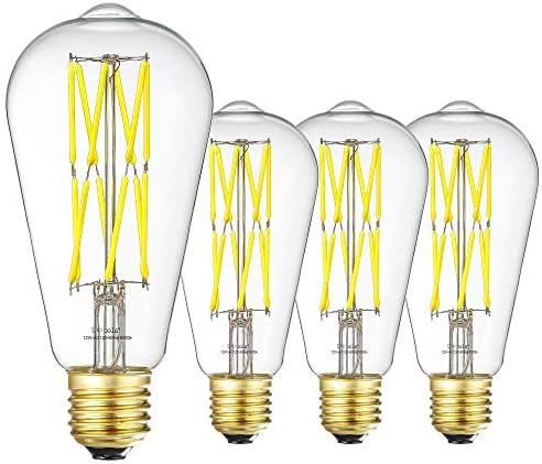LEOOLS Dimmable E26 LED Filament Light Bulbs, 100 Watt Equivalent,5000K ...