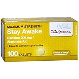 Amazon.com: Equate Stay Awake Caffeine Alertness Aid, 80 Tablets, 200 ...