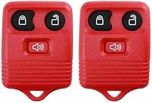 Amazon.com: 2 KeylessOption Red Replacement 3 Button Keyless Entry ...