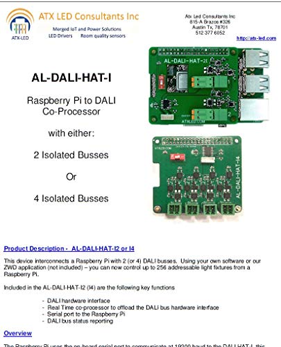 Raspberry Pi Hat DALI Master - Manage up to 64 Lights Each on 4 DALI ...