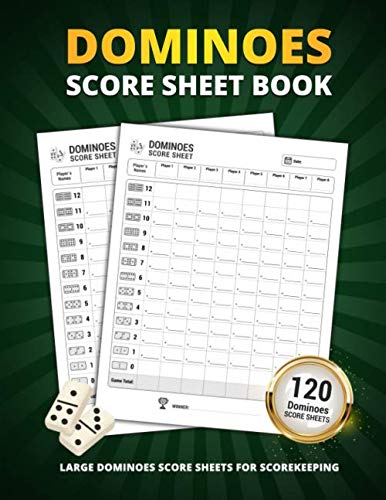 Amazon.com: Dominoes Score Sheet Book: 120 Large Score Sheets For ...