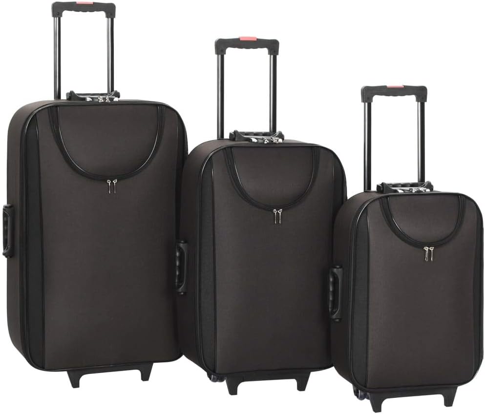 vidaXL Weichgepäck 3-TLG. Trolley Koffer Kofferset Komplettes Business ...