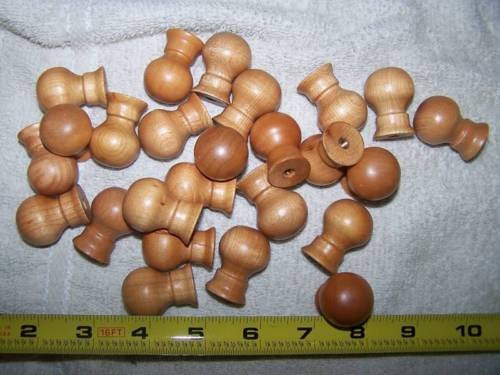 CHERRY FINISHED WOOD CABINET KNOBS / PULLS LOT OF 25 M - - Amazon.com