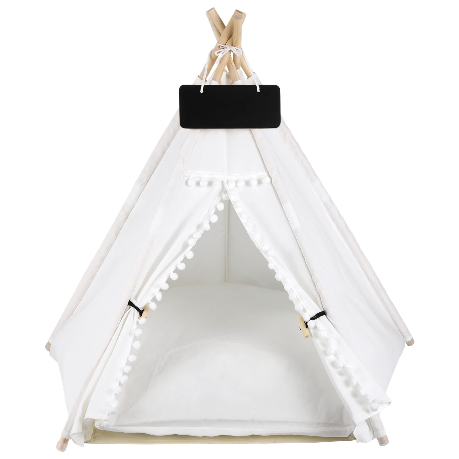 Pet Teepee for Cats Dogs - 20 x20 x 24in Cat Teepee with Thick Cushion ...