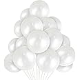Amazon.com: 120 Pack Pearl White Balloons, Bright 12 inch Royal White ...