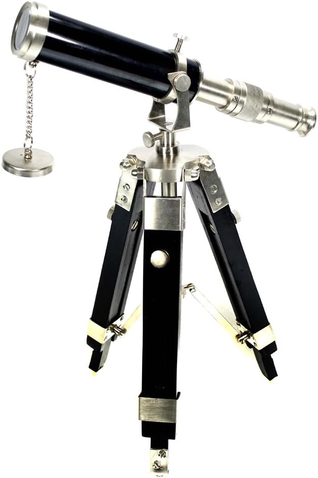 Amazon.com: Desktop Telescope with Tripod - Silver Desk Nautical Decor ...