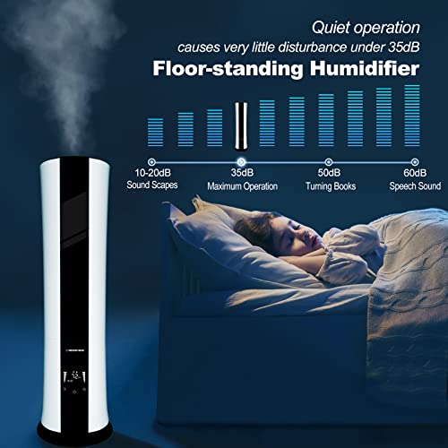2023 Ultrasonic Humidifiers 6.5L/1.72Gal, MIZUKATA HIKARI Cool Mist Tower Humidifier for Bedroom ...
