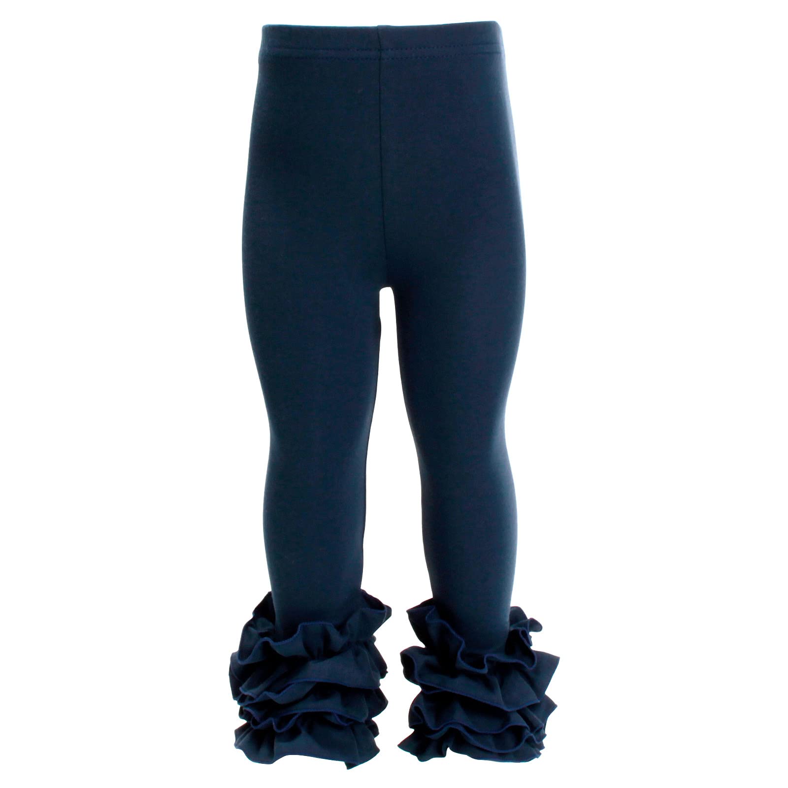 HOOLCHEAN Baby Toddler and Little Girls Cotton Ruffle Leggings (Navy, M ...