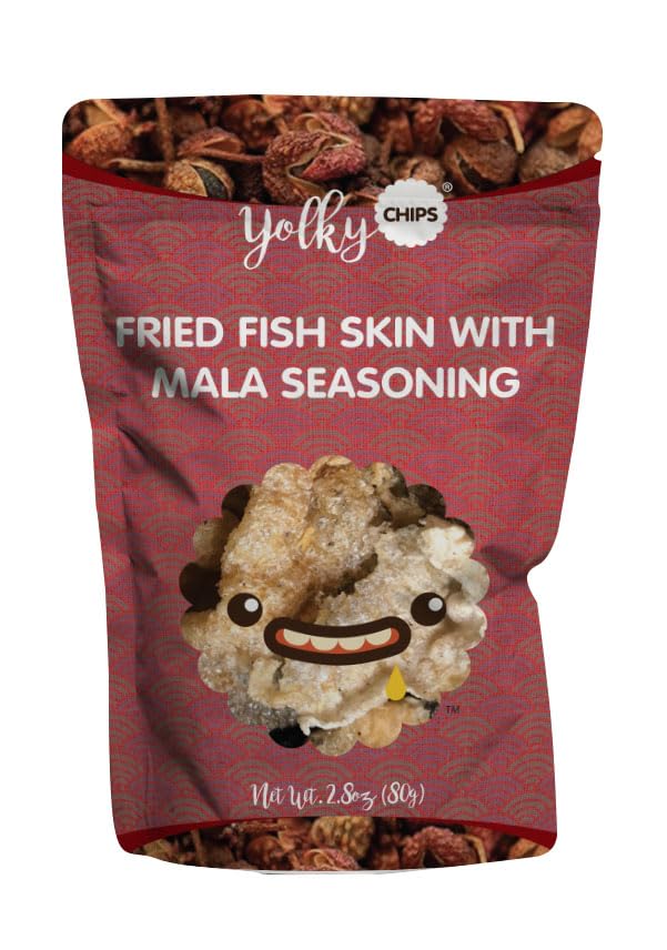Mua Yolky Chips (4-Pack) Crunchy Fish Skin Coated with Szechuan Pepper ...