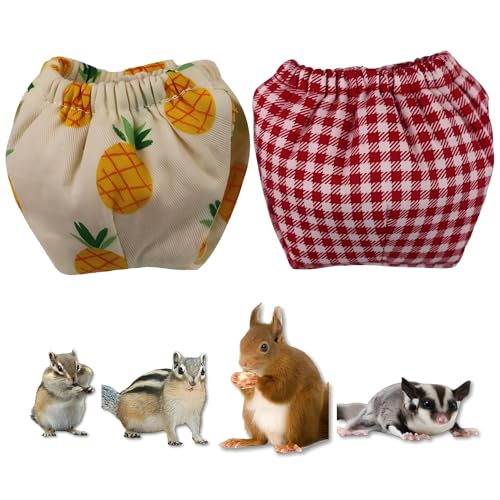 2PCS Guinea Pig Diapers, Squirrel Diapers, Reusable Diapers for Hamster ...