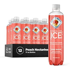 Amazon.com: Sparkling Ice, Peach Nectarine Sparkling Water, Zero Sugar Flavored Water, with ...