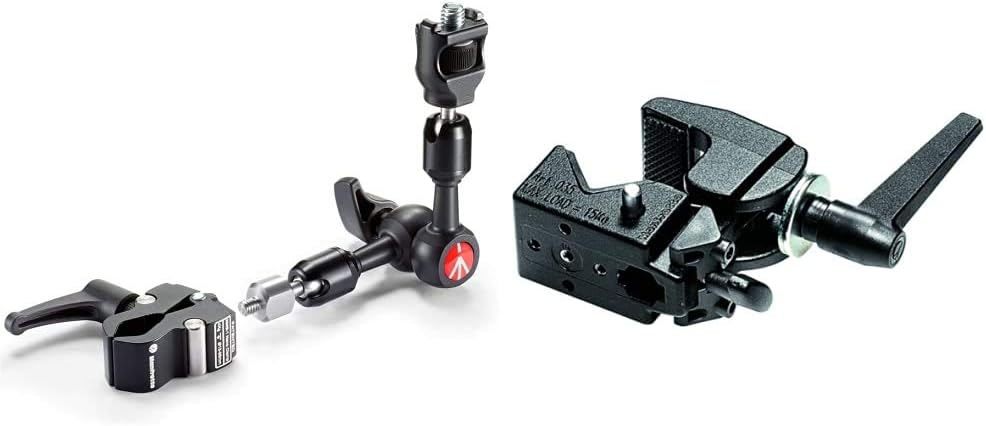 Manfrotto Arm with Anti-rotation Attach and Nano Clamp & Super Clamp ...