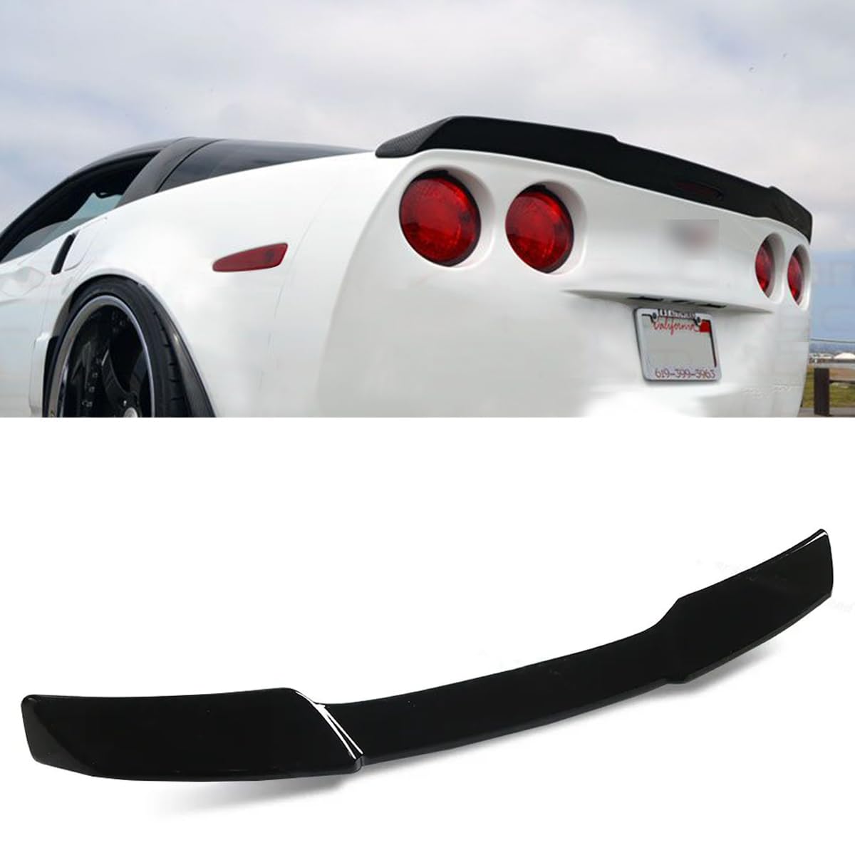 Trunk Wing Spoiler Painting Fit for 2005-2013 Corvette C6 ZR1 H Style ...