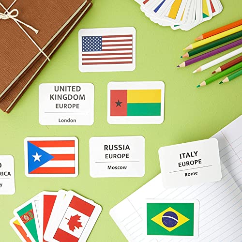 205 Countries of The World Flash Cards for Kids, Flags, Capitals (2.5 x ...