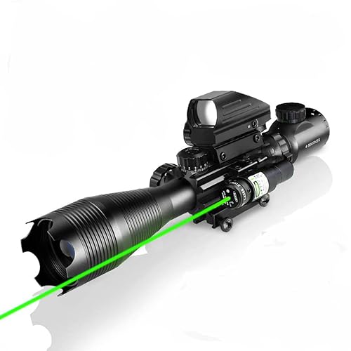 Rifle Scope Combo 4-16x50EG Dual Illuminated with Green Laser Sight 4 ...