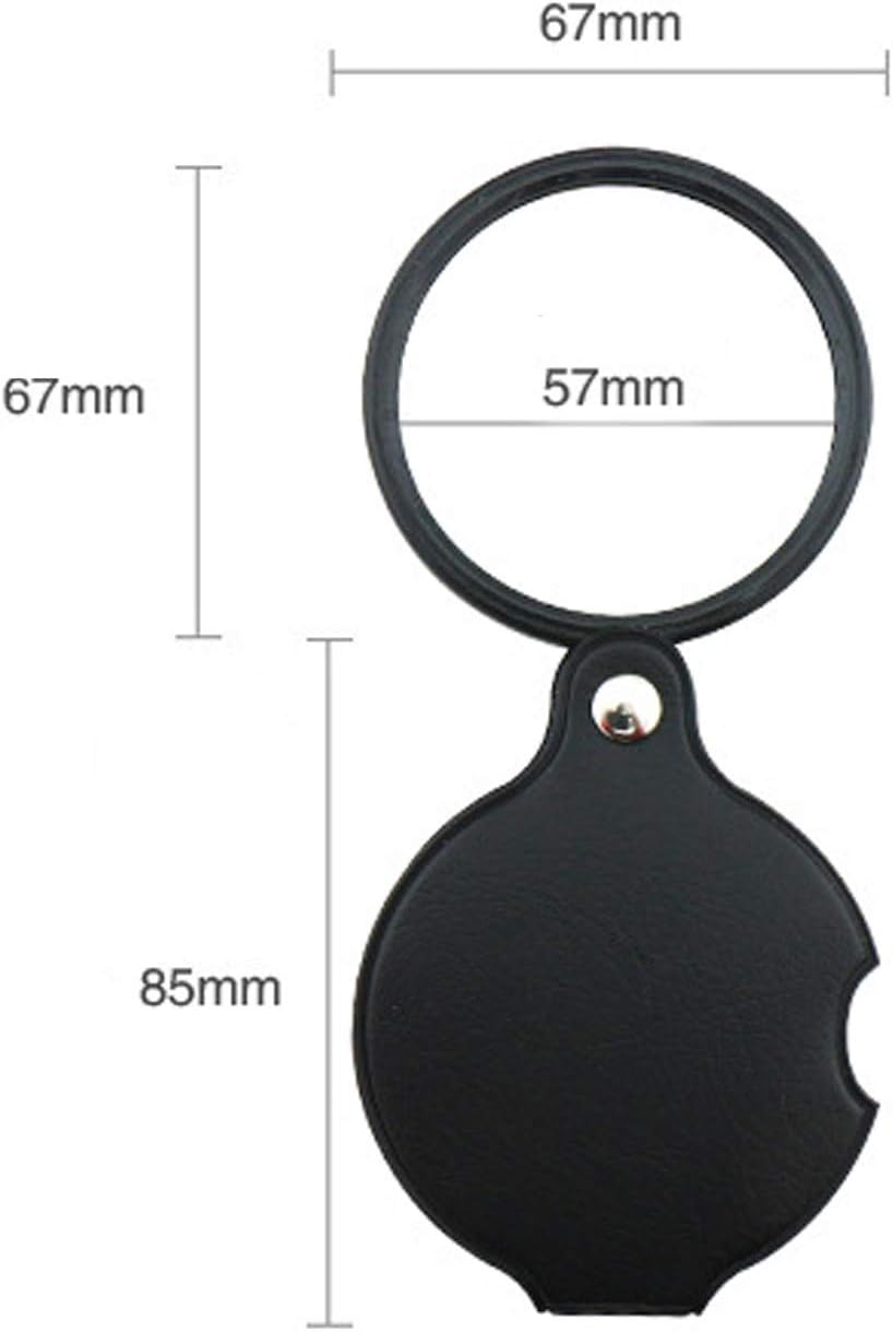 Pocket Magnifying Glasses, 5X Portable Handheld Folding Magnifier with ...