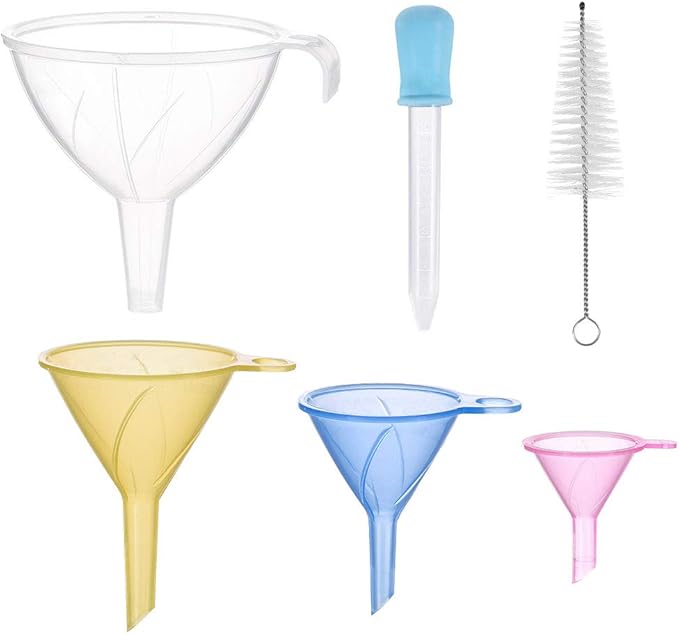 Amazon.com: Delove Small Funnel Set of 6, Plastic Funnels for Kitchen ...