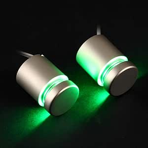 TOPNIKE LED Sign Standoffs 1"×1", Silver Aluminum, Green LED Standoff ...