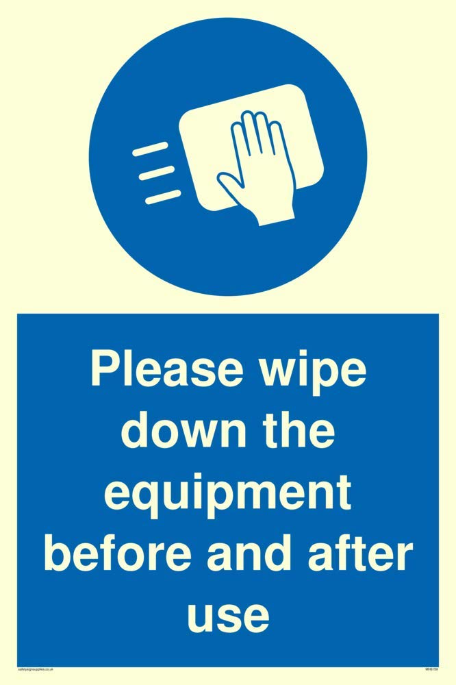 Please wipe down the equipment before and after use – BigaMart