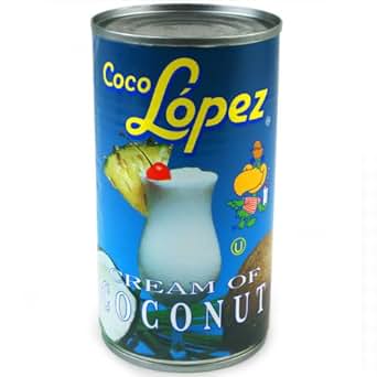 Coco Lopez - Crema de coco en lata, 425 g, juego de 6 unidades, para ...