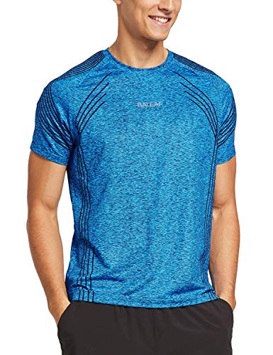 BALEAF Men's Quick Dry Short Sleeve T-Shirt Sun Protection Running ...