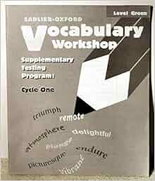 Vocabulary Workshop, Level Green, Supplementary Testing Program, Cycle ...