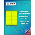 Amazon.com : Premium Label Supply Bright Neon Color Fluorescent ...