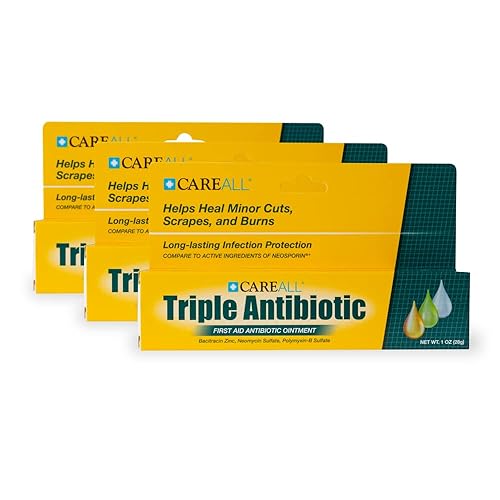 CareAll Triple Antibiotic Ointment 1.0 oz (3 Pack), First Aid Ointment ...