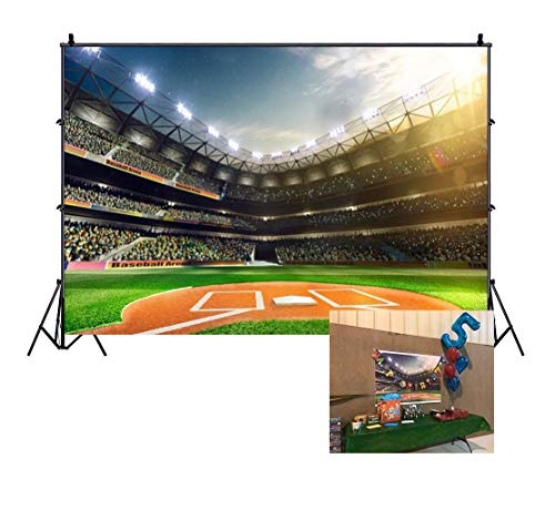 Buy Leowefowa 5X3FT Baseball Field Backdrop Interior Stadium Backdrops ...