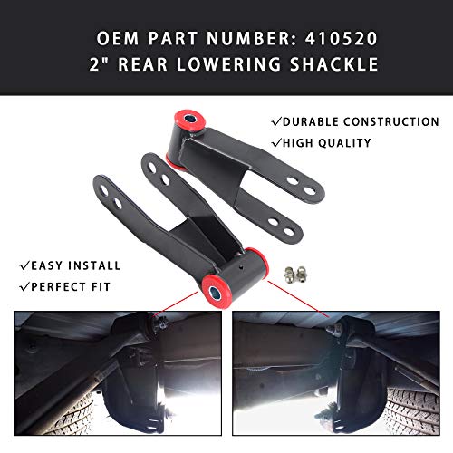 Chevy Silverado 1500 Drop Shackles 2" Lowering Shackles Kit For Chevy ...
