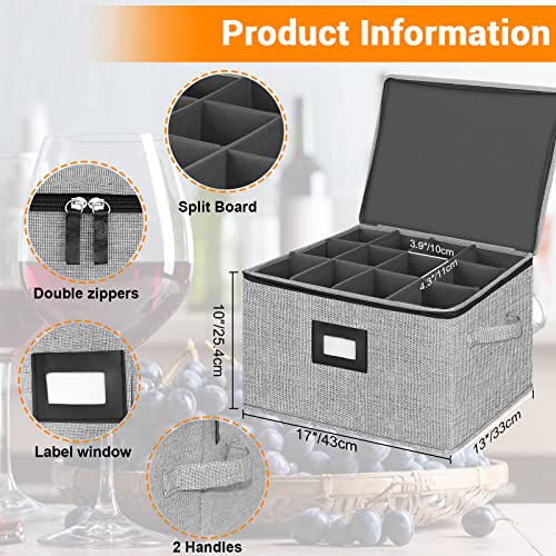 homyfort Wine Glass Storage Boxes with Dividers,China Storage ...