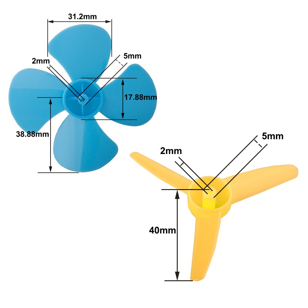 Mua 6 Set DC Motor Kit, Rectangular Electric 1.5-3V 24000RPM Mini Motor ...