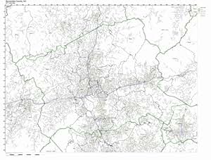 Amazon.com: Buncombe County, North Carolina NC ZIP Code Map Not ...