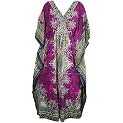 WOMENS LOUNGEWEAR CAFTANS: Bohemian Festive Resort Wear Kimono Caftan