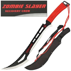 Amazon.com : ZOMBIE SLAYER Recovery Crew Sword Knife Machete WICKED ...